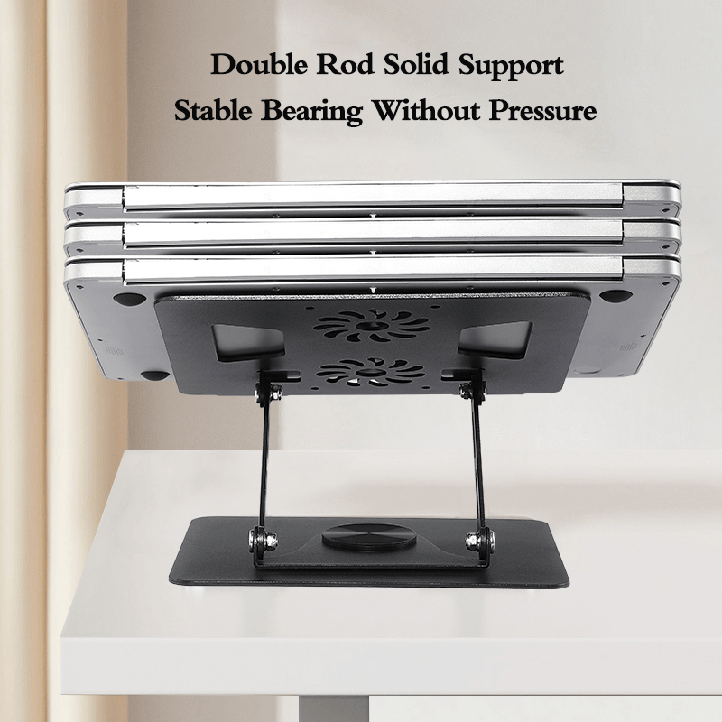 Aluminum Rotatable Laptop Stand With Cooling Fans - SplendidGrow