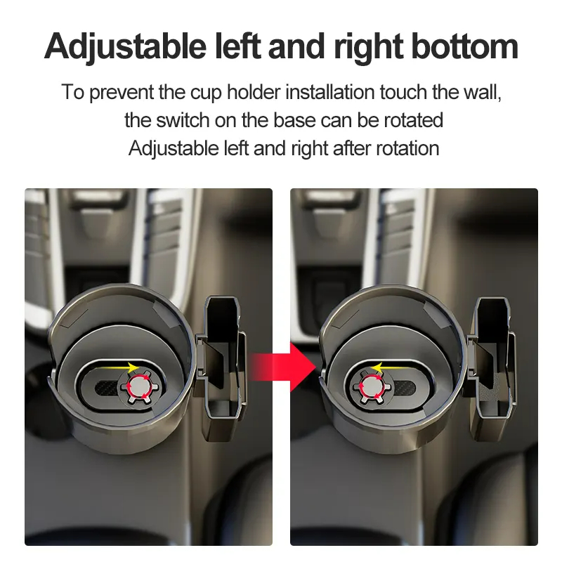 Adjustable 2.6-3.8 Inches Base Cup Holder Expander Car Tray Cup Holder ...